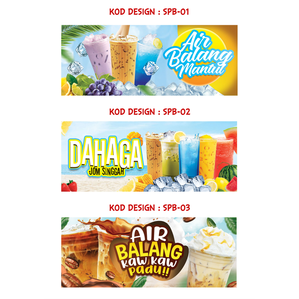 BANNER PRODUK 3 X 7.5 KAKI/ Selepas payment Details yang perlu bagi ...