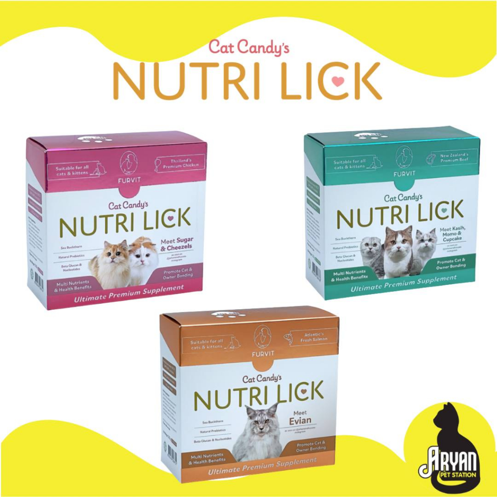 Furvit Cat Candy Nutri Lick Beef/ Salmon/ Chicken Premium Cat ...