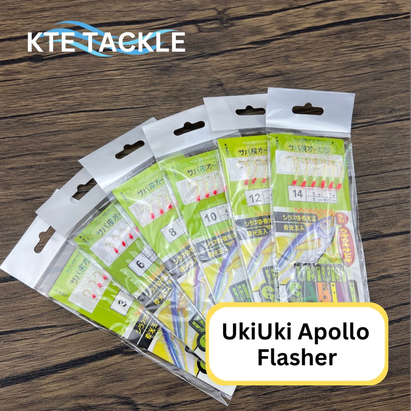 【Flasher】 UkiUki Sabiki Apollo Mata Kail Fishing Hook Umpan Hidup Selar ...