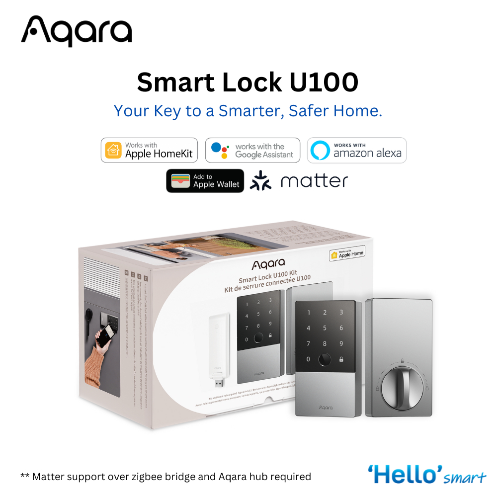 【Global Ver】Aqara U100 Smart Lock | Keyless | Remote Control | Auto-Lock | Google, Alexa ...