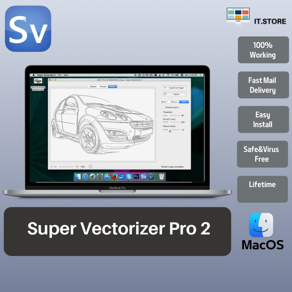Super Vectorizer Pro 2 for Intel and M1/M2/M2 Pro/M2 Max Chip Apple Silicone MacOs/Macbook/Mac ...