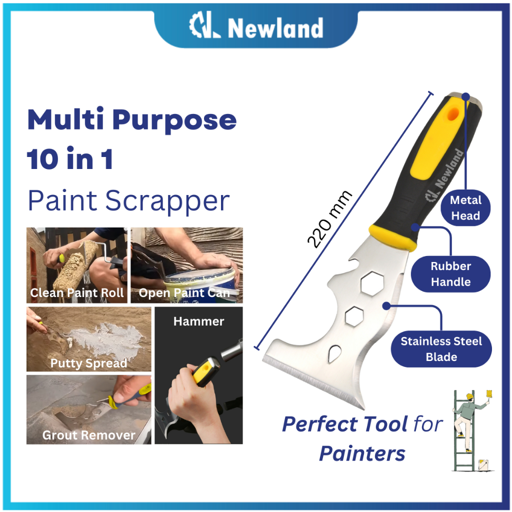 Multifunction / Multipurpose 10 in 1 Paint Scrapper / Putty Scrapper ...