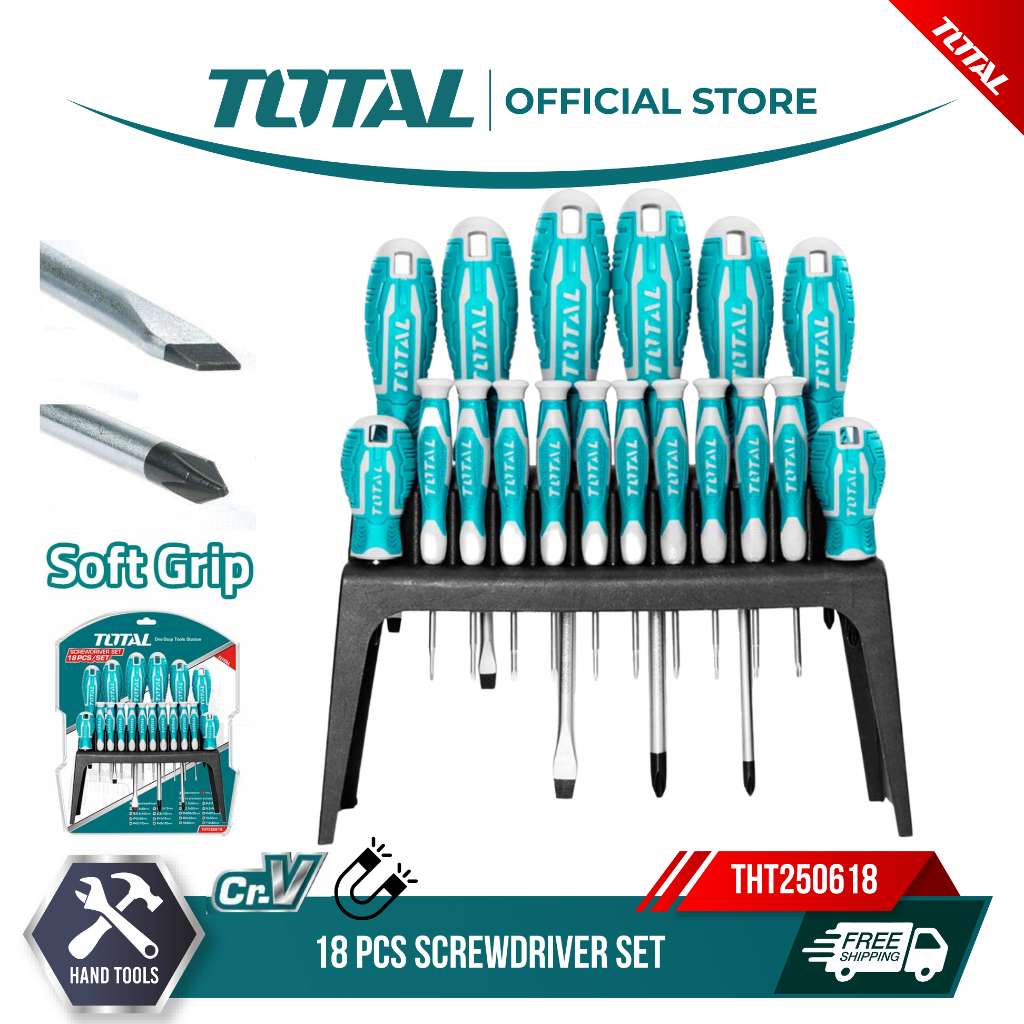 Total Screwdriver Set Precision Screwdriver (18 Pcs) THT250618 | Shopee ...