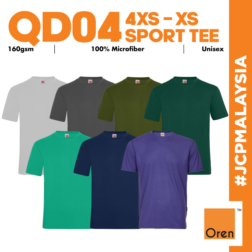 JCP x OREN SPORT QD04 Small Size 4XS 3XS 2XS XS Saiz Kecil Jersi ...