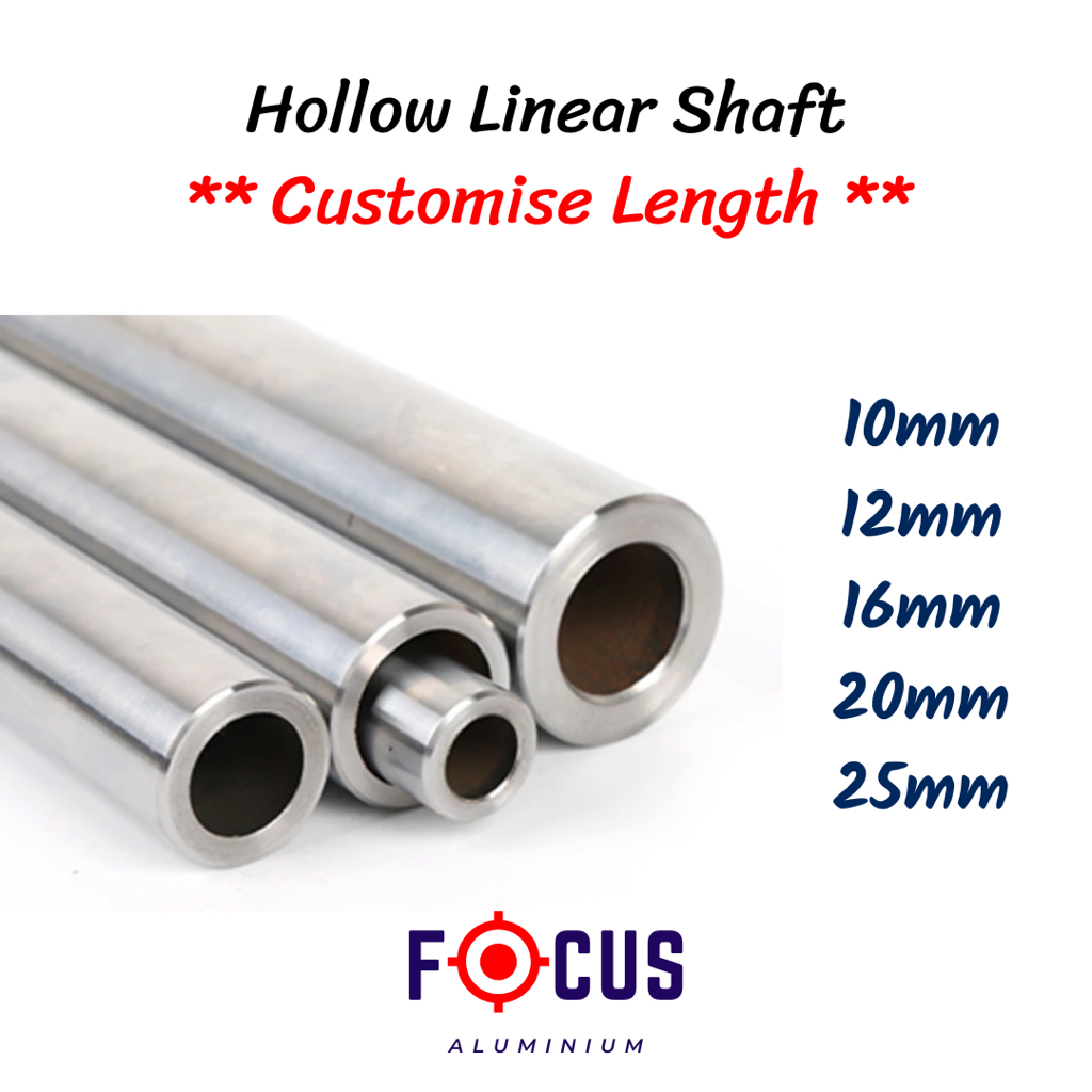 🇲🇾 Hollow Linear Shaft Rod Harden Chromed Linear Motion Shaft Rod Cnc ...