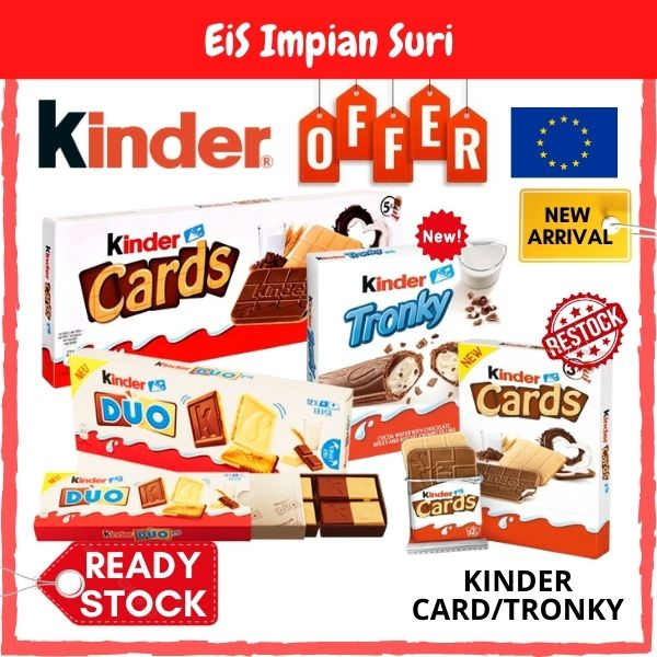 (Ready Stock!!) Kinder Cards (76.8G/128G) Kinder Tronky 90g Kinder Duo ...