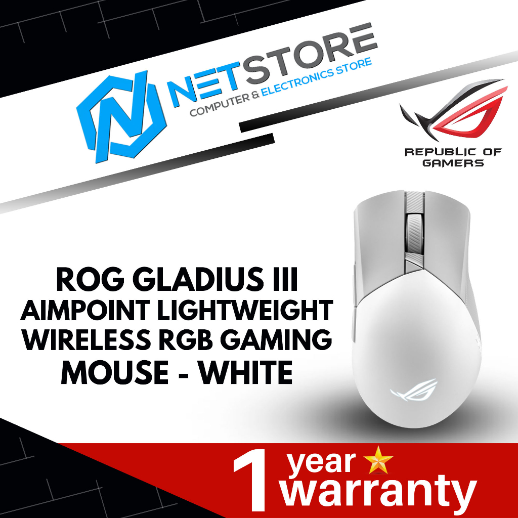 ASUS P711 ROG GLADIUS III AIMPOINT LIGHTWEIGHT WIRELESS RGB GAMING ...
