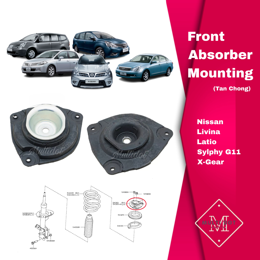 Nissan Front Absorber Mounting 54320-JX00A-AP 54321-JX00A-AP Livina ...