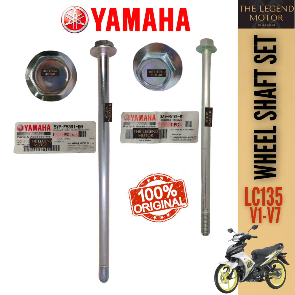 LC135 LC 135 V1-V7 REAR WHEEL SHAFT FRONT SAB TAYAR FRONT REAR SUB RODA ...