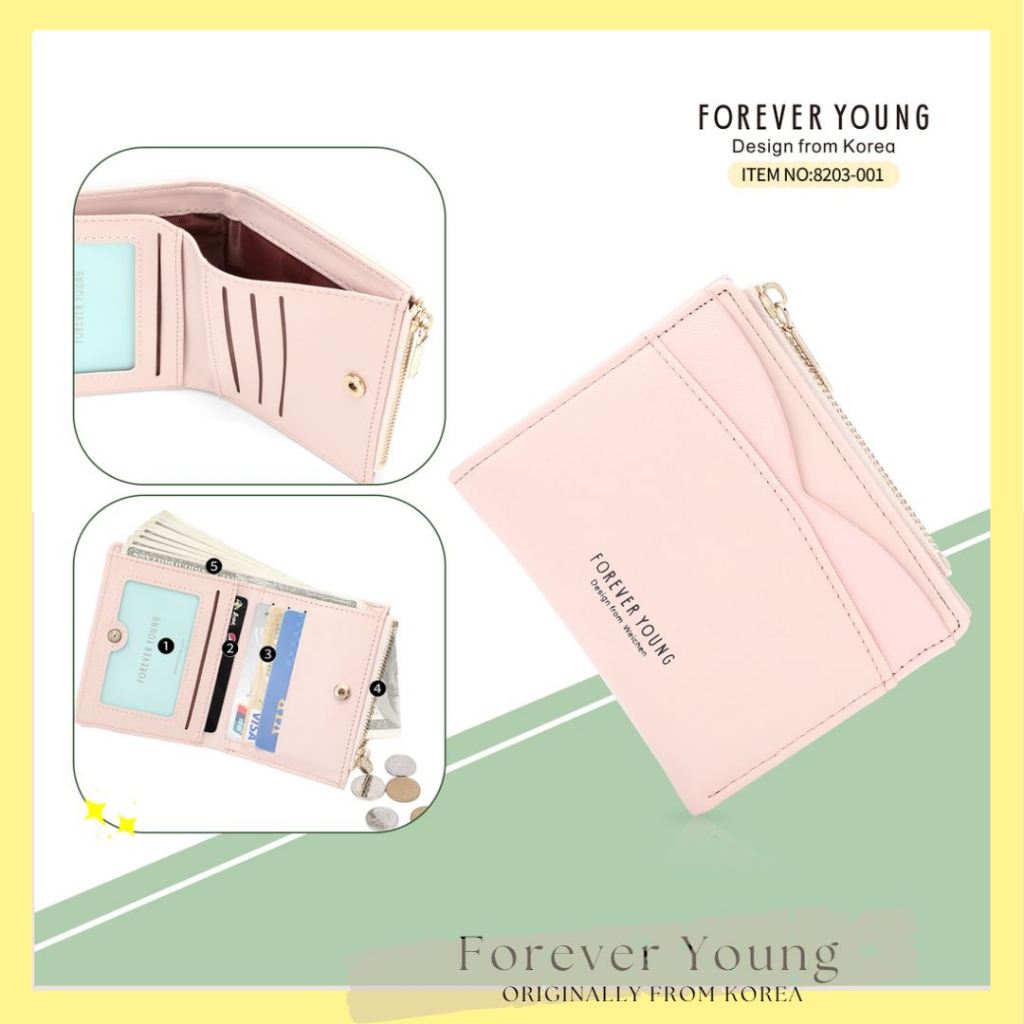Forever Young mini Purse Thin Purse Dompet duit wanita short wallets ...