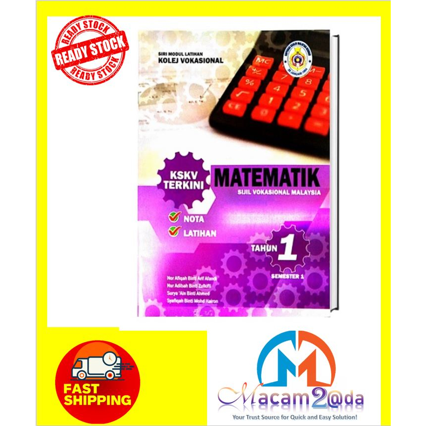 🌟Ready Stock🌟 Siri Modul Latihan Kolej Vokasional: Matematik Tahun 1 Semester 1 | Shopee Malaysia