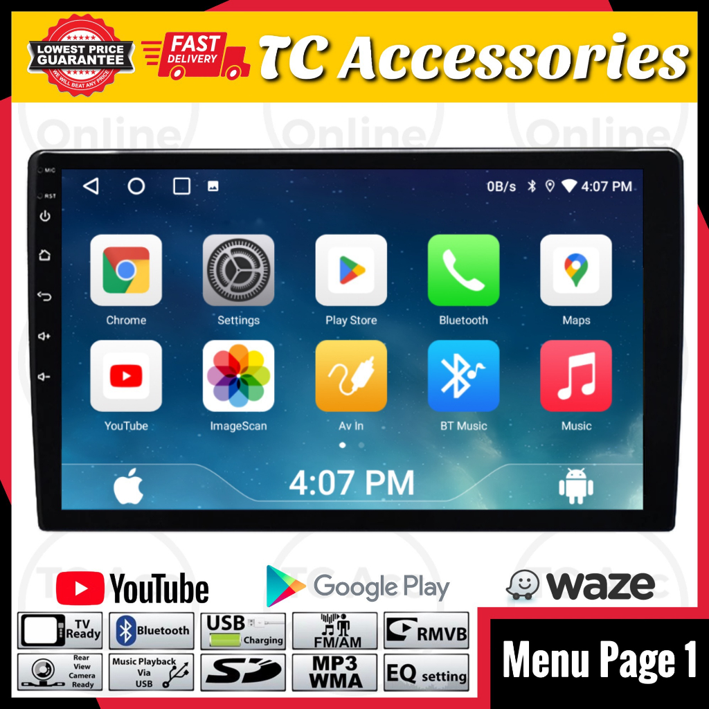 (Proton SAGA BLM / SAGA FLX) 9" Android 2-DIN Car Player IPS Screen 2GB ...