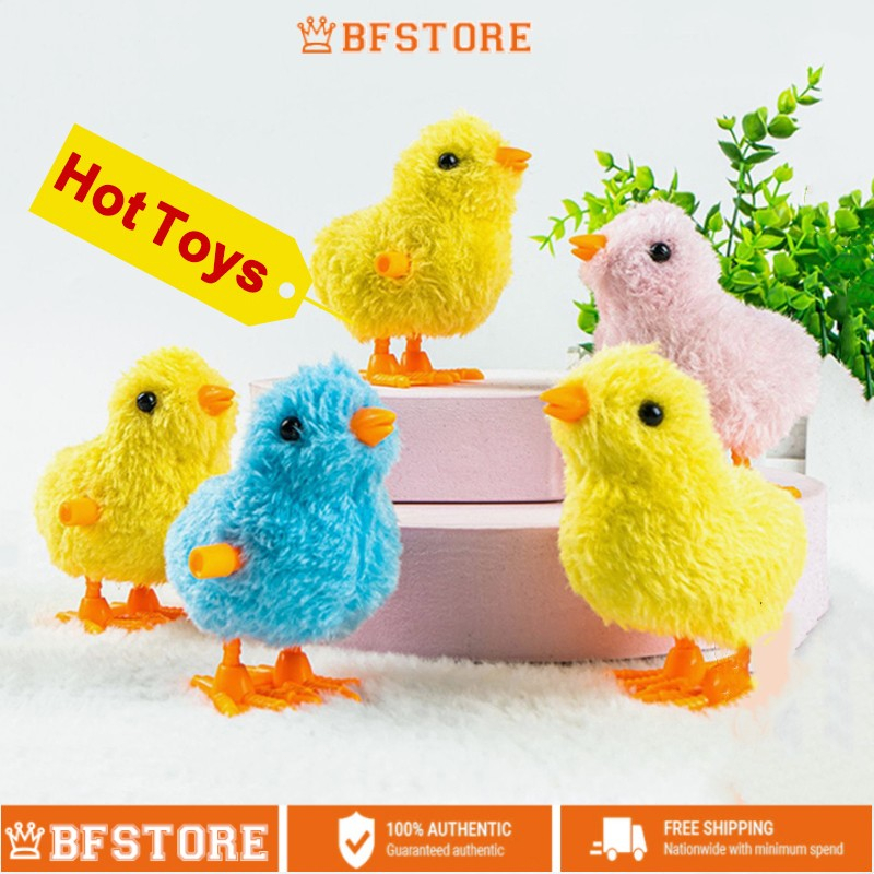 Wind Up Cute Plush Chicken Jumping Walking Chicks Toys Kids Pet ...
