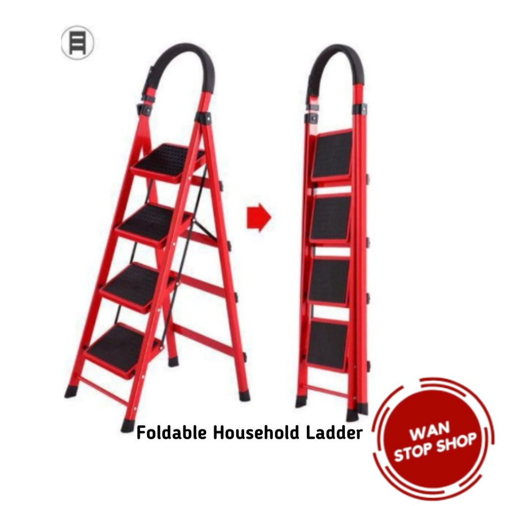 Folding Household Ladder Moveable Thickened Ladder Household Indoor ...