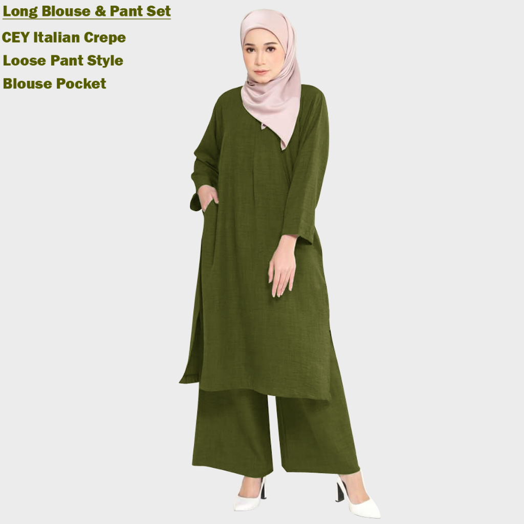 BLOUSE LABUH DAN LOOSE SELUAR BAJU MUSLIMAH SUIT / BLOUSE BF FRIENDLY ...