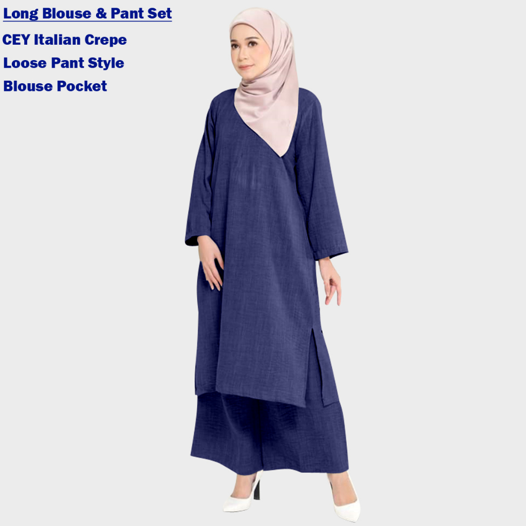 BLOUSE LABUH DAN LOOSE SELUAR BAJU MUSLIMAH SUIT / BLOUSE BF FRIENDLY ...