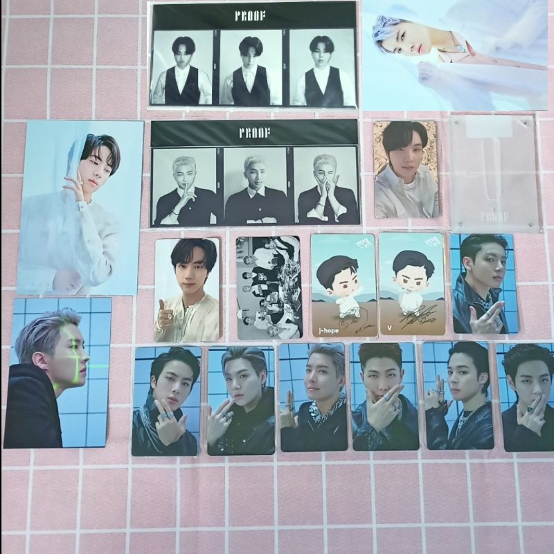 BTS PROOF PHOTOCARD COMPACT & STANDARD WEVERSE POB BENEFIT SEOKJIN SUGA ...