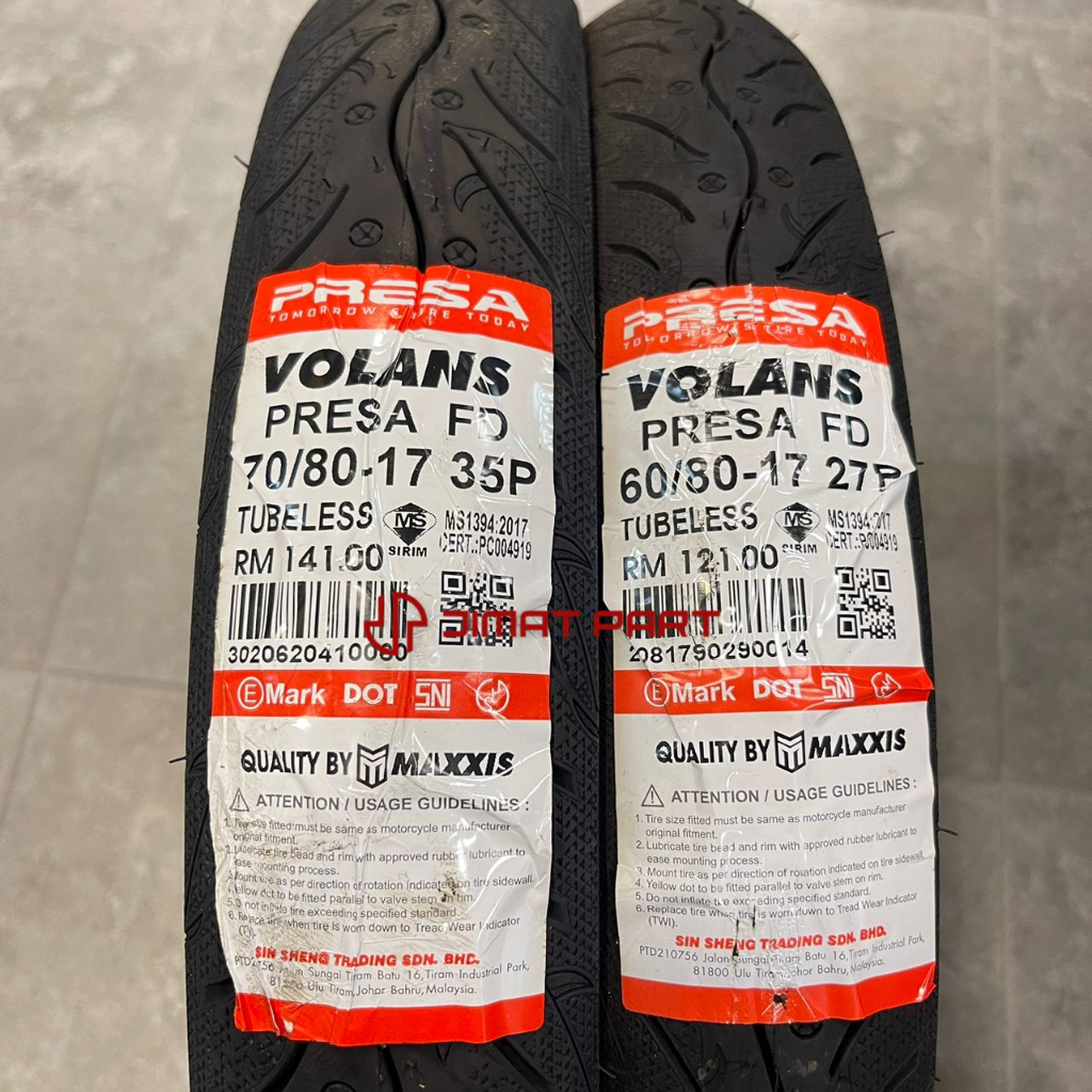 MAXXIS VOLANS PRESA FD TYRE TUBELESS 60/80X17 70/80 X17 VOLAN MAXXIS ...
