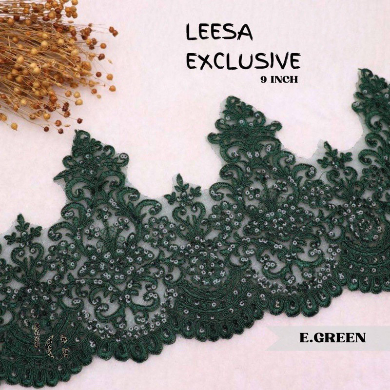 0.5m x 9 Inch Lace Border - Leesa Exclusive by Lace Gallery | Shopee ...