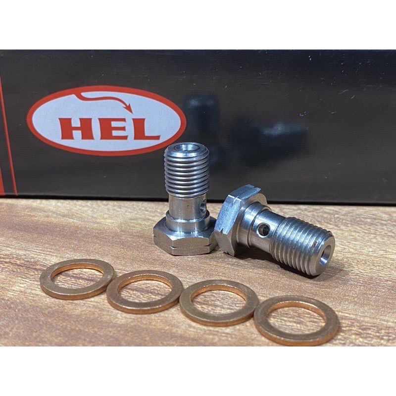 HEL Banjo Bolt Screw 1.00 1.25 Single Double with Copper Washer / P ...