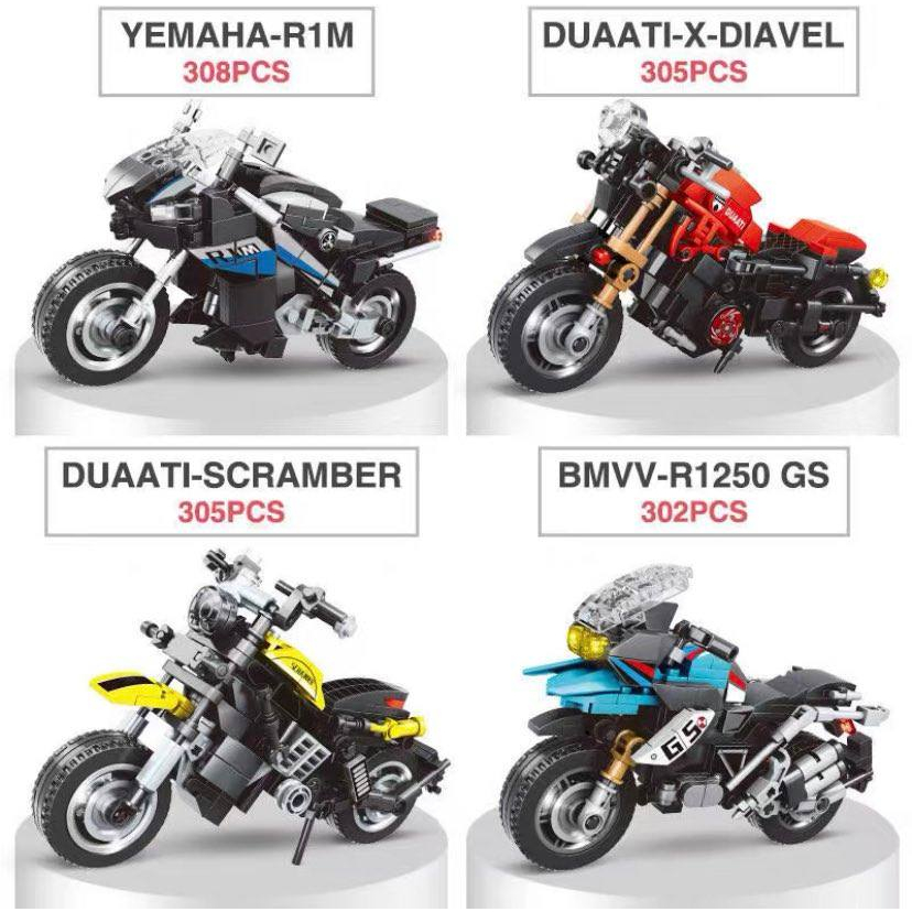 Superbike Building Blocks Puzzle Assembly Motorcycle Model | Shopee ...
