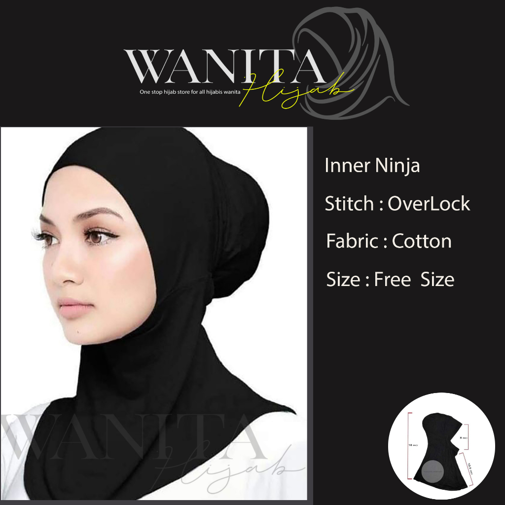 Inner Ninja l Anak Tudung Inner Neck Tie Back Tudung | Shopee Malaysia