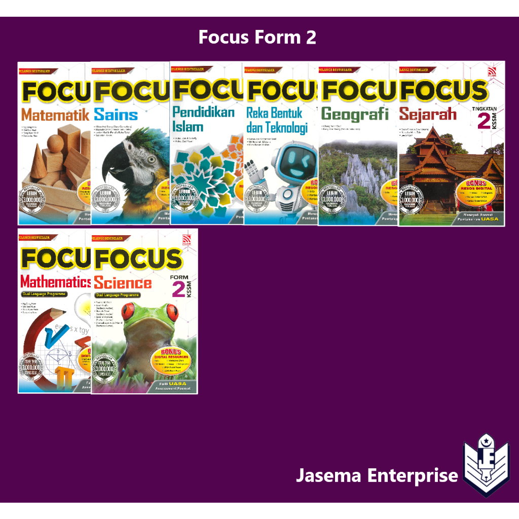 Focus Tingkatan 2 Mathematics | Science | RBT | Sejarah | Gografi ...
