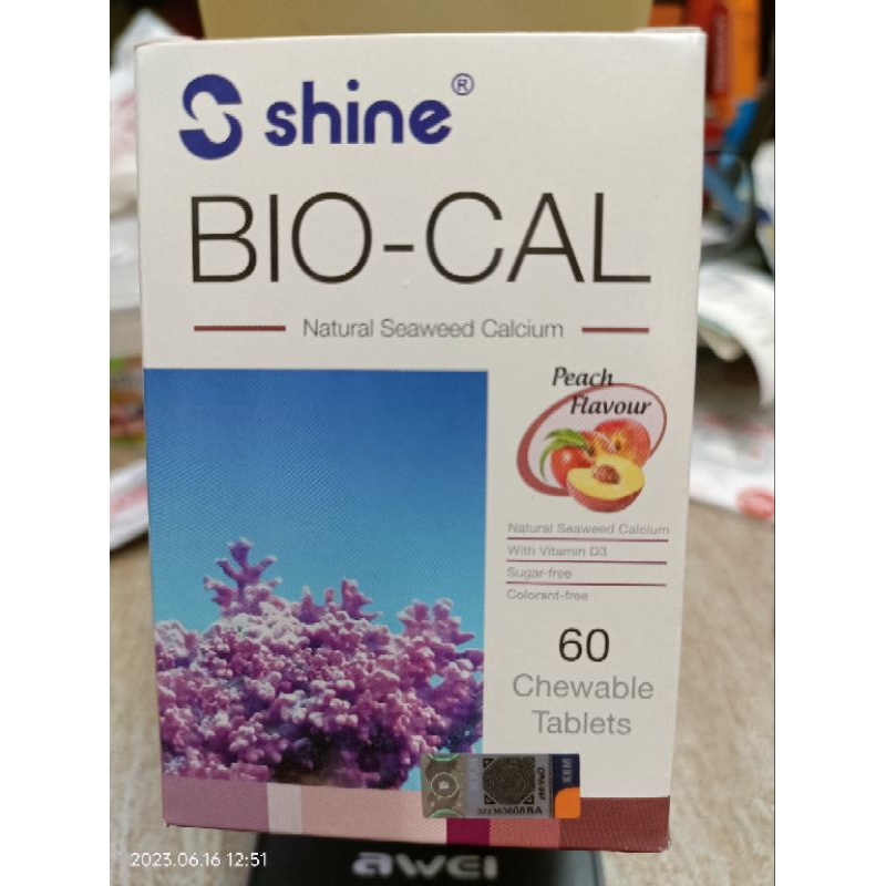 SHINE BIO CAL 天然海草釫 60 CHEWABLE TABLETS RM44.50 | Shopee Malaysia