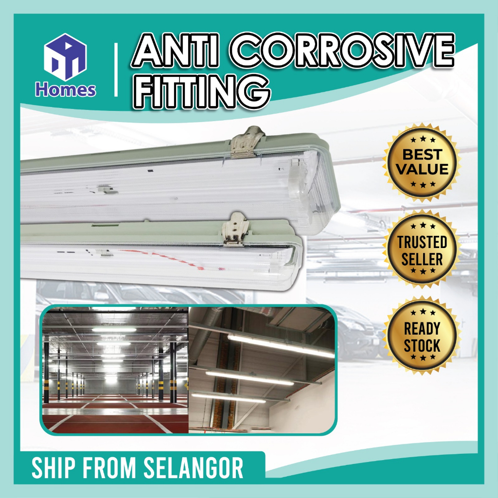 Outdoor T8 Fitting Weatherproof LED Single/Double Circuit Casing For T8 ...