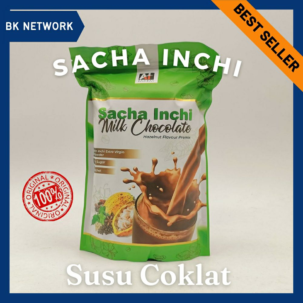 💯ORI💥 Sacha Inchi Milk Chocolate (15 Sachet) Susu Cokelat Sacha Inchi ...