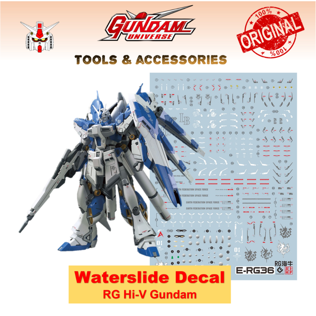 Evo Waterslide Decal RG RX-93-V2 Hi-Nu HI-V Gundam (Fluorescent) Water Decal Gundam | Shopee ...