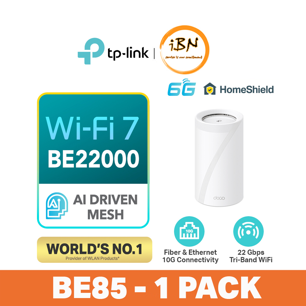 TP-LINK BE22000 WiFi 7 Tri-Band Multi-Gigabit Mesh Wifi Router With ...