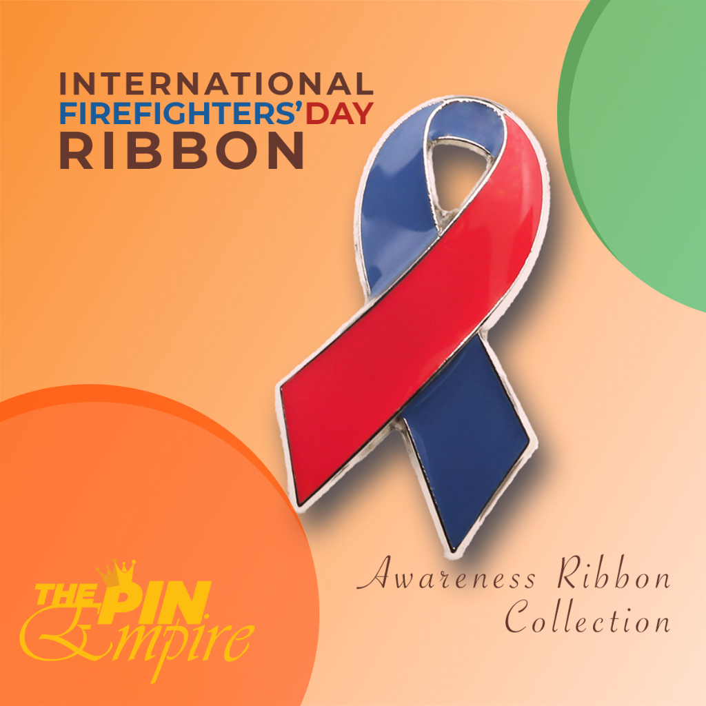THE PIN EMPIRE Firefighters Day Ribbon Double-Sided 3D Enamel Lapel Pin ...