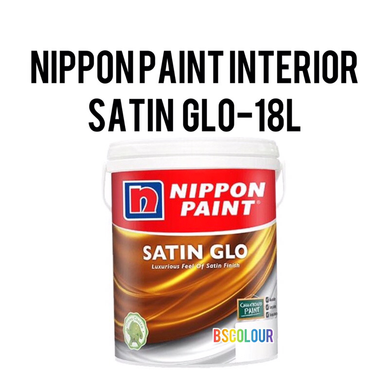 18L Nippon Paint Satin Glo Sheen Interior Cat Dinding Dalam Rumah ...