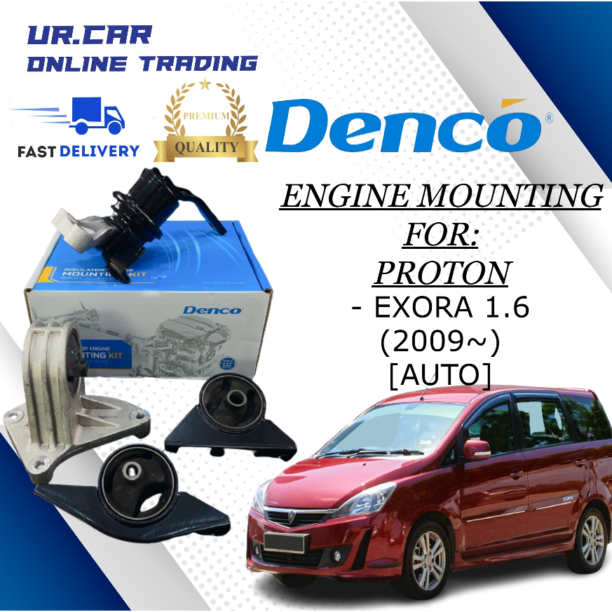 DENCO PROTON EXORA 1.6 2009~ (AUTO) ENGINE MOUNTING KIT SET PREMIUN ...