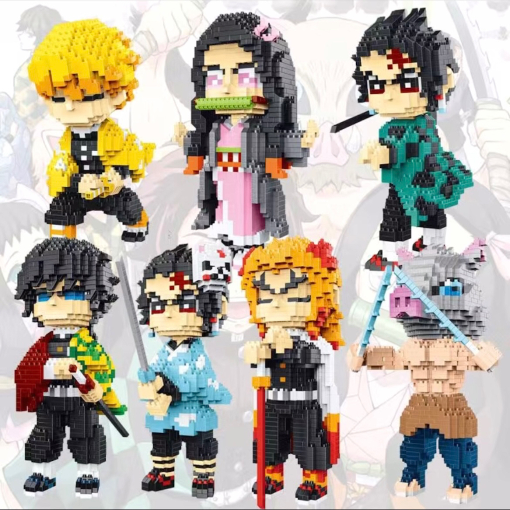 Demon Slayer Building Blocks Micro Bricks Assembled Tanjirou Kyojuro ...