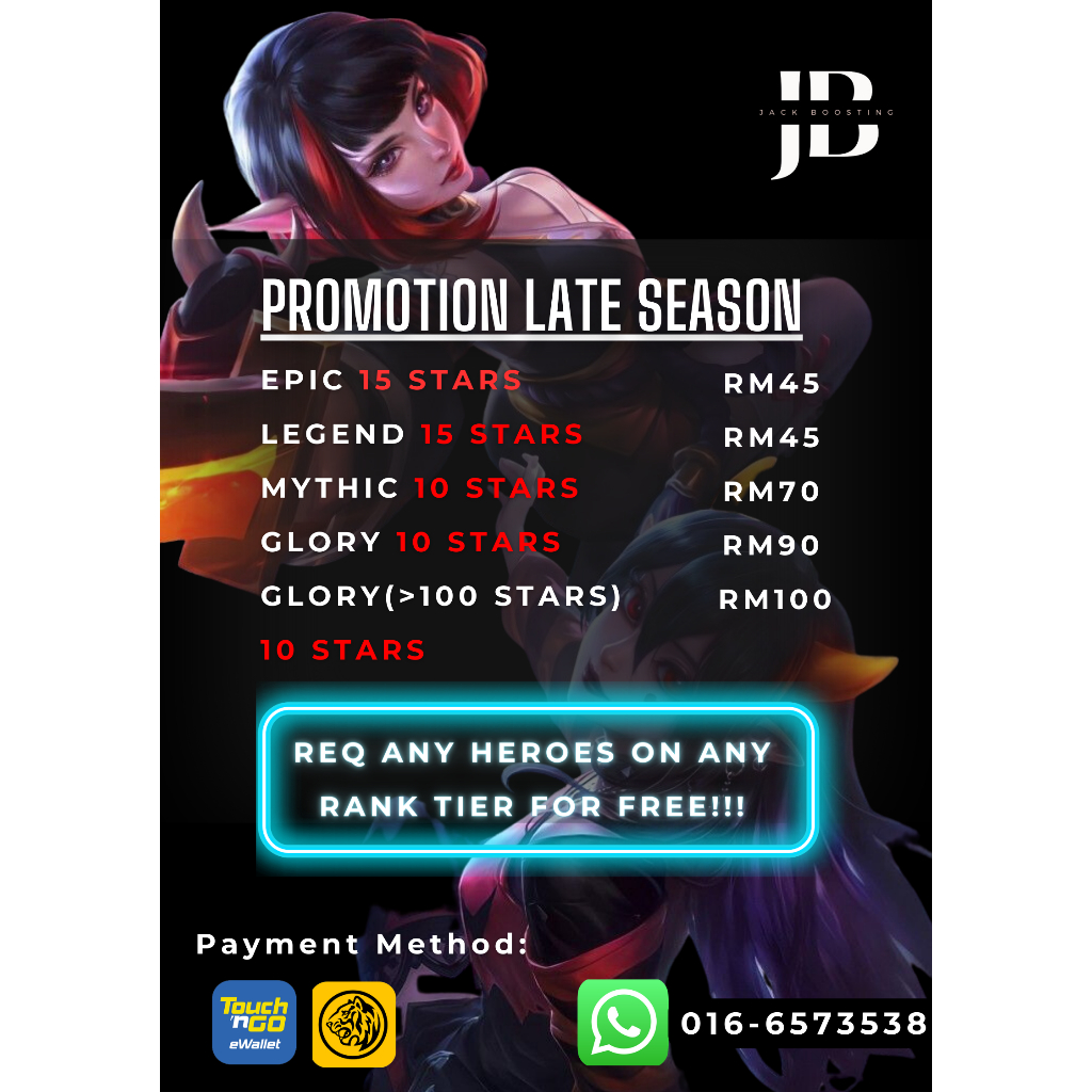 MLBB BOOSTING SERVICE/JOKI MOBILE LEGEND/BOOSTING ML RANK/BOOSTING ...