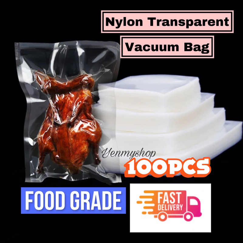 Bag Nylon Vacuum Bag(100pcs)/smooth nylon food vacuum bag/Frozen bag ...