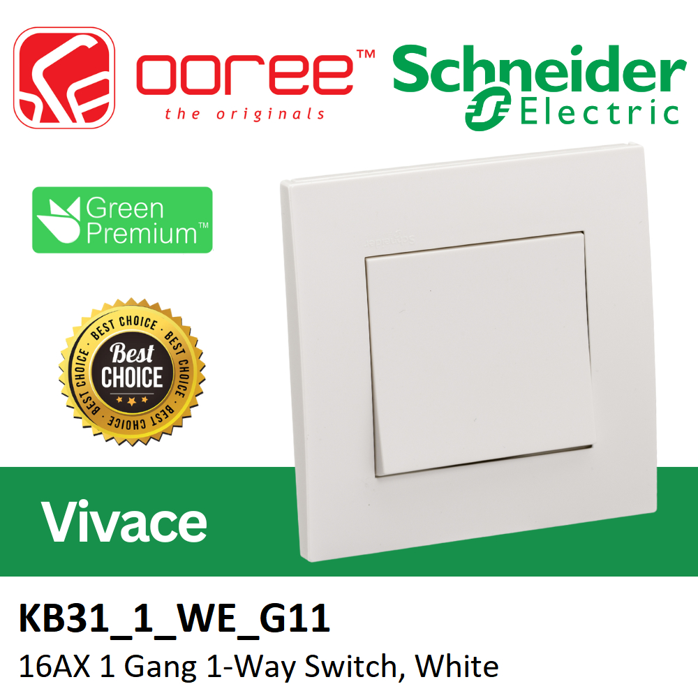 SCHNEIDER ELECTRIC VIVACE SERIES 250V 1 GANG / 10A / 20A / 13A / 15A ...