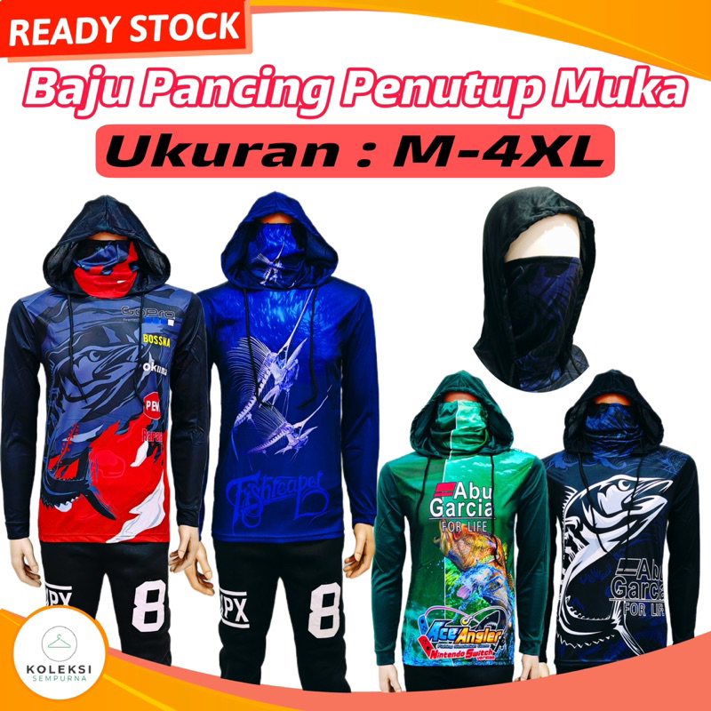 KOLEKSI SEMPURNA Baju Pancing Topeng Muka Men Fishing Shirt Baju ...