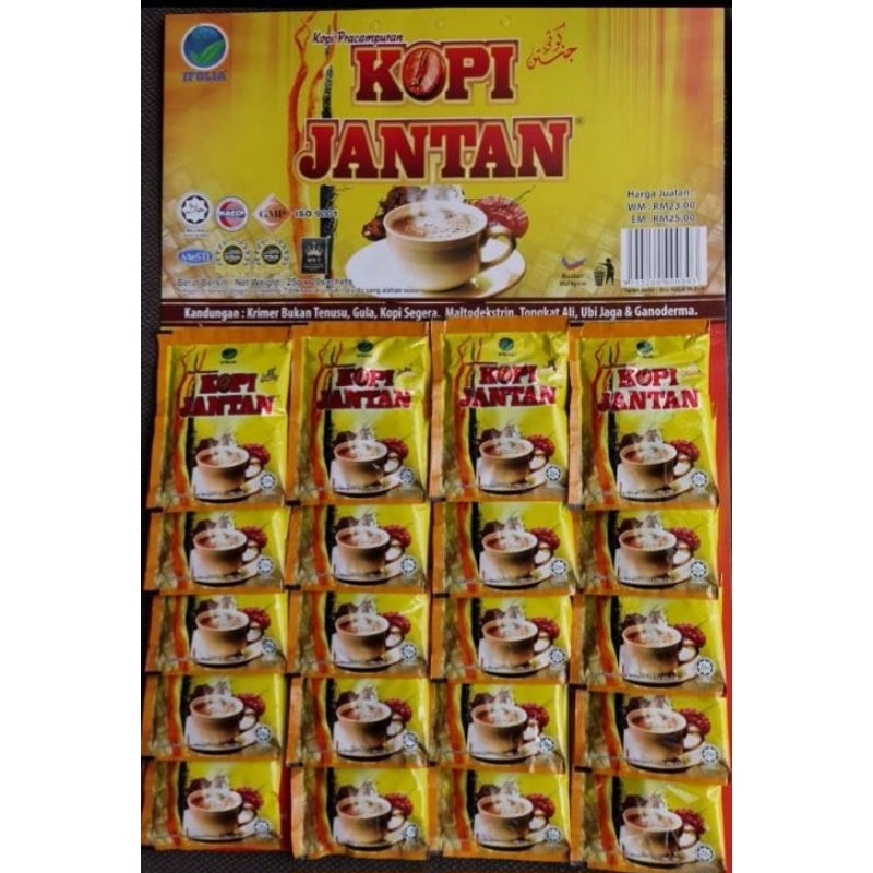 Kopi Jantan papan Kuning (1papan x 20's x 25gm) *ready stock * | Shopee ...