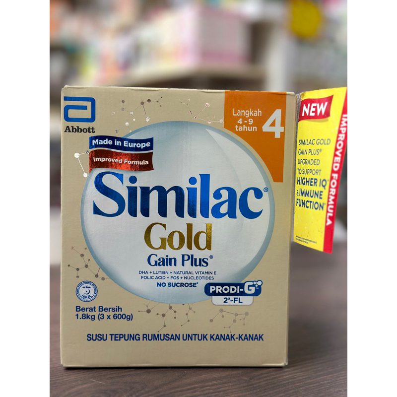 Similac Gold Gain Plus Step 4 - GainKid - 1.8kg | Shopee Malaysia