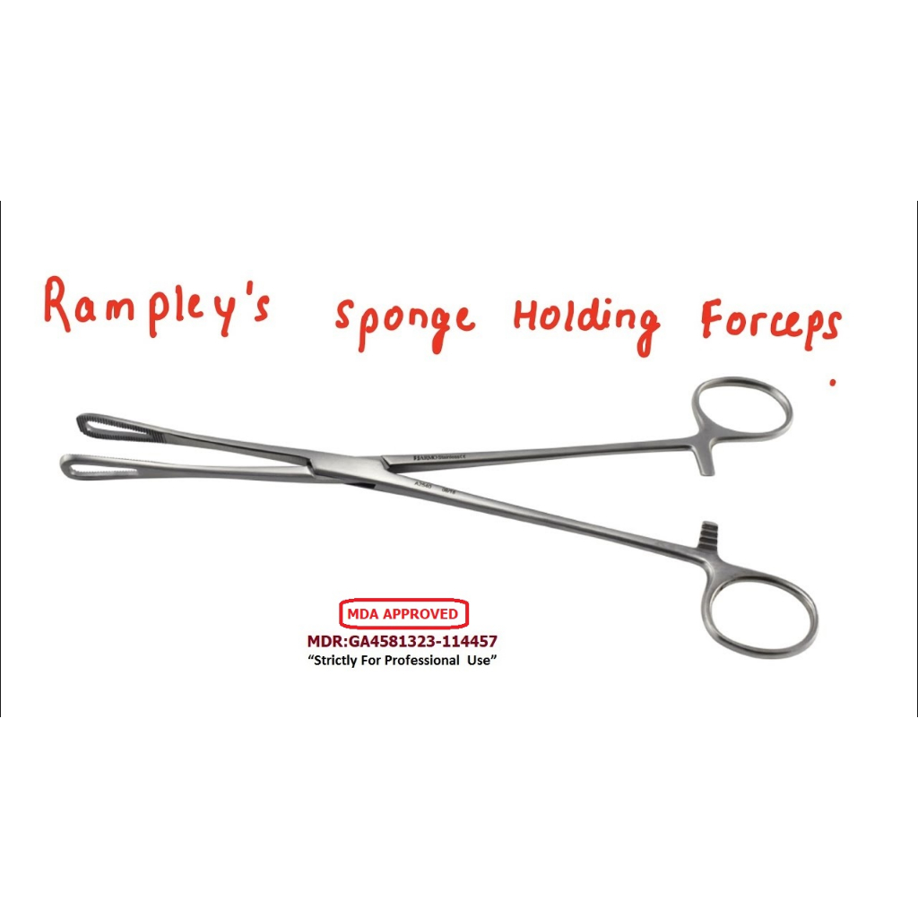 RAMPLEY SPONGE FORCEPS STRAIGHT CURVED SURGICAL MEDICAL USE | Shopee ...