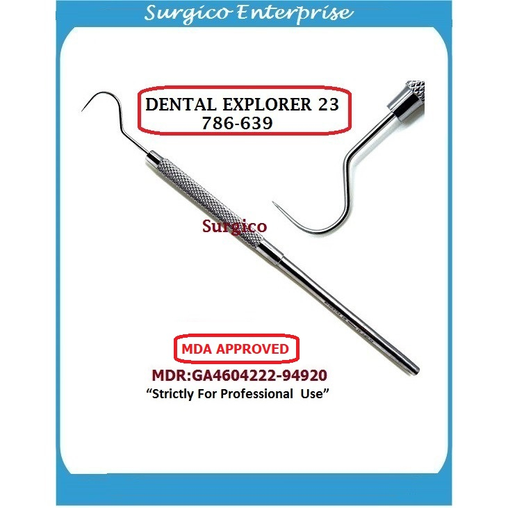 Dental Explorer 23 Probe 786-639 Shepherds Hook Periodontal Dental ...