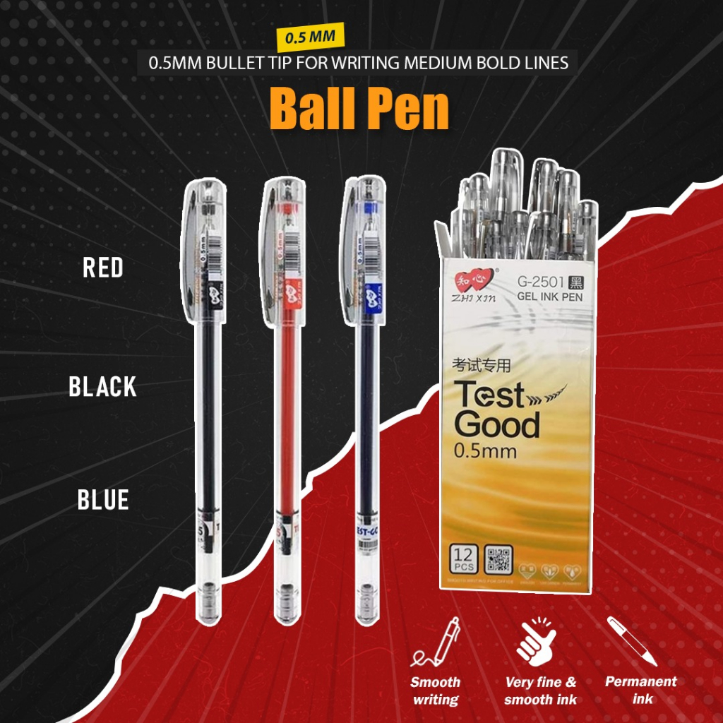 12 PCS Stationery Gel Ink Pen Smooth Writing Stationery Test Good For ...