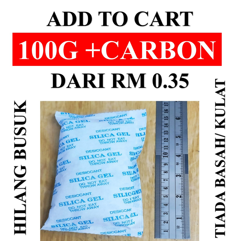 Silica Gel For Food Shoes BorongMurah Desiccant Blue Silica Gel Bag Wardrobe 10G, 20G, 30G, 40G ...