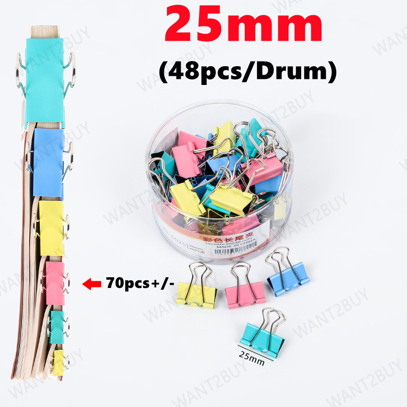 Metal Paper Double Clip Bulldog 19mm 25mm 32mm 41mm 51mm klik kertas ...
