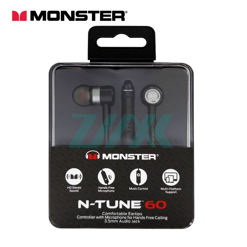 Monster N-Tune 60 In-Ear Wired Headphones (Adaptive noise reduction ...