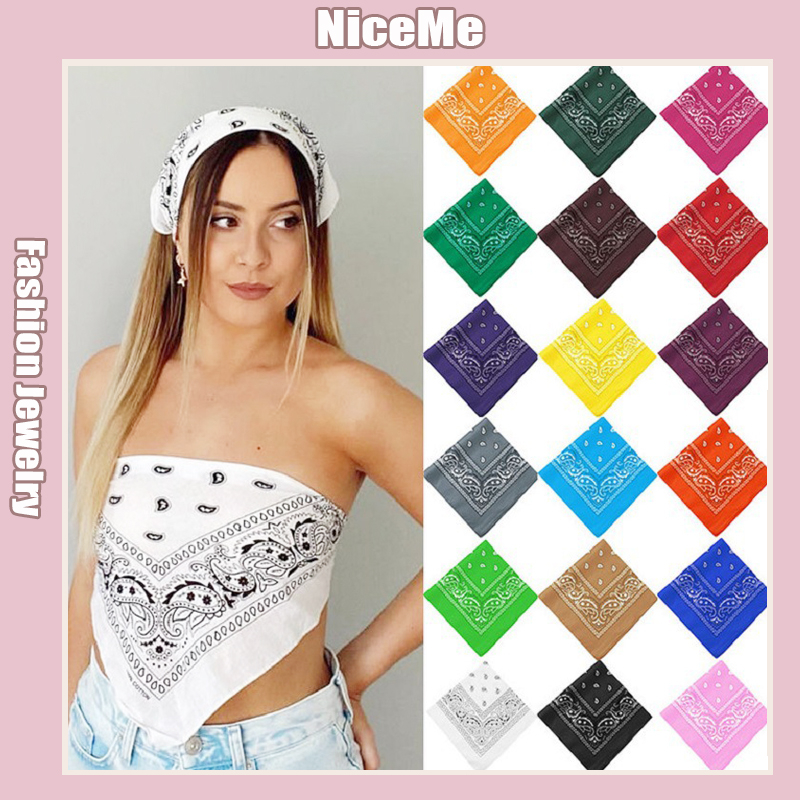 New Retro Cashew Nut Flower Scarf Korean Style Headscarf Riding Scarf ...