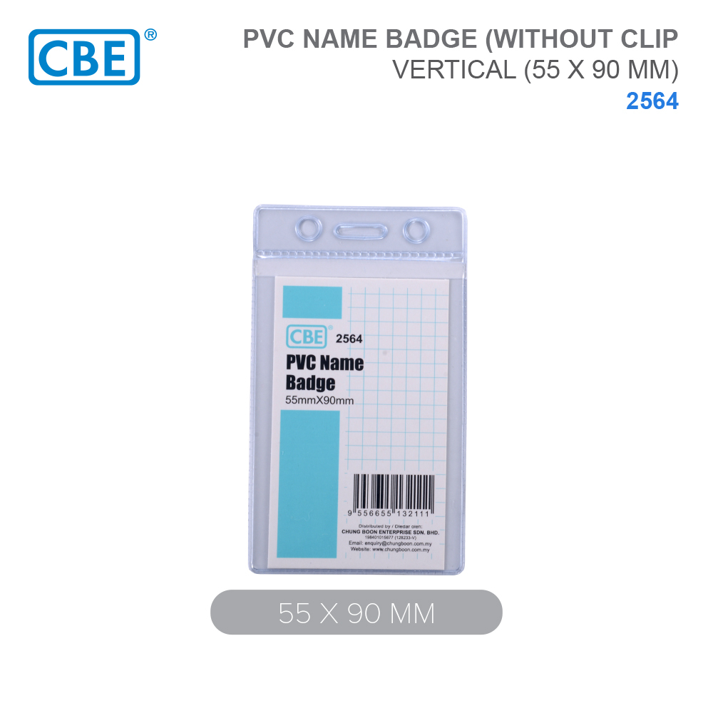 CBE PVC Name Badge | ID Card Holder (Without Clip) | Shopee Malaysia